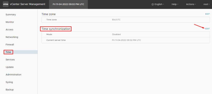 Configure Time Sync by NTP for the vCenter - DPC Virtual Tips