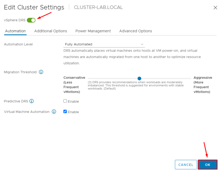 How to enable the vSphere DRS feature - DPC Virtual Tips