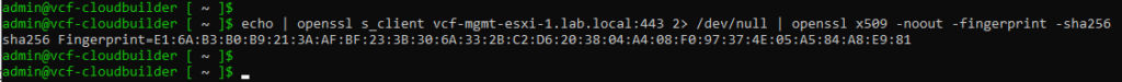 Getting The Ssh Rsa Key Fingerprint And Ssl Thumbprint Of An Esxi Host