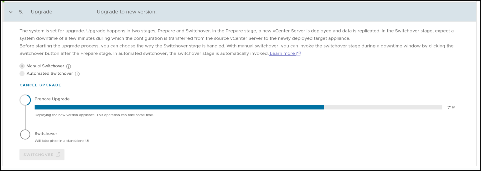 vCenter Reduced Downtime Upgrade - DPC Virtual Tips