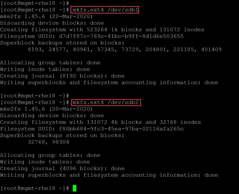 Creating Disk Partitions And Filesystems On Rhel 8 Dpc Virtual Tips