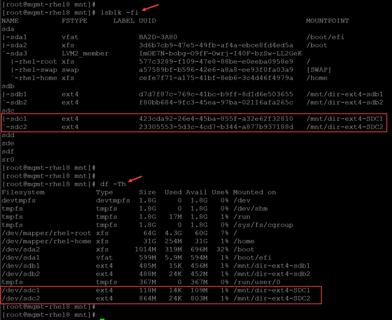 Creating Disk Partitions And Filesystems On Rhel 8 Dpc Virtual Tips