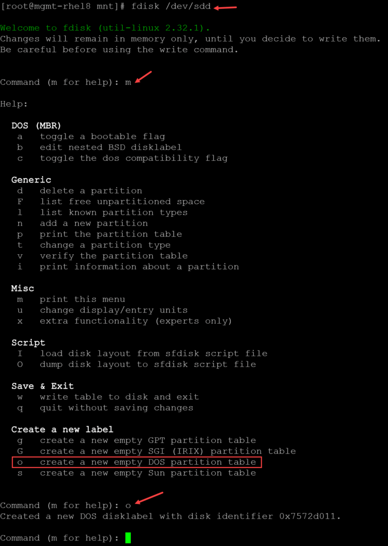 Creating Disk Partitions and Filesystems on RHEL 8 - DPC Virtual Tips