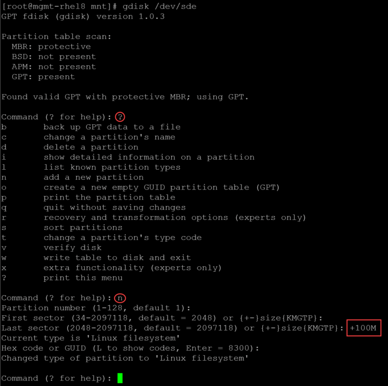 Creating Disk Partitions And Filesystems On Rhel 8 Dpc Virtual Tips