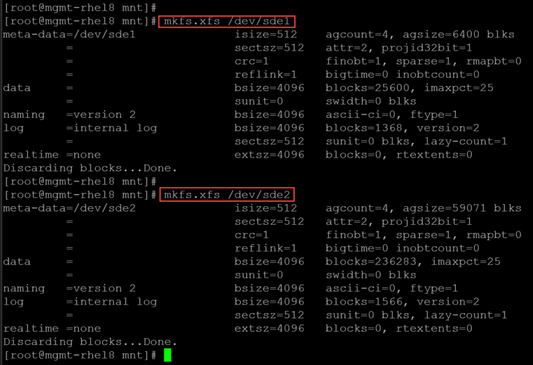 Creating Disk Partitions And Filesystems On Rhel 8 Dpc Virtual Tips