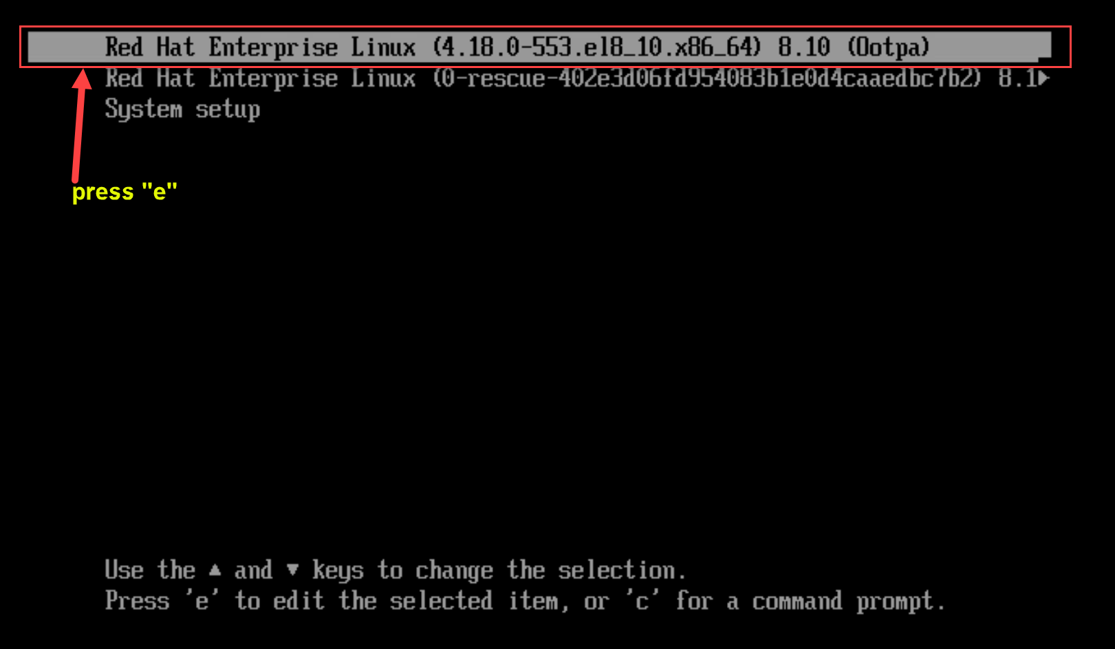 Resetting the root password on RHEL 8 - DPC Virtual Tips