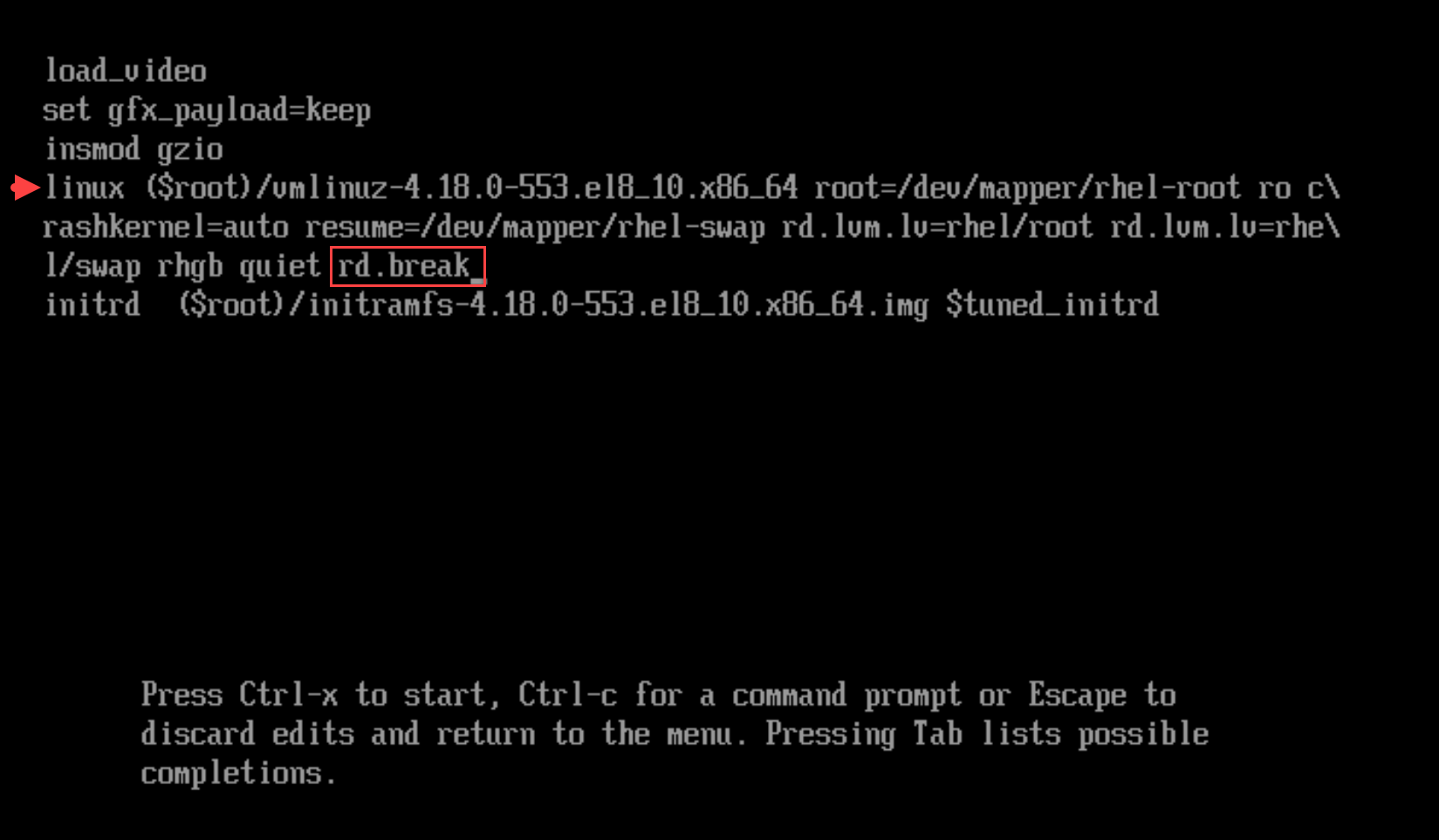 Resetting the root password on RHEL 8 - DPC Virtual Tips