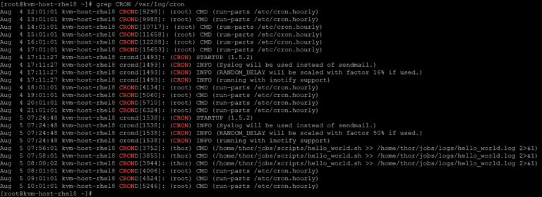 Scheduling with at and cron on RHEL - DPC Virtual Tips