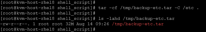 Using "tar" on RHEL 8 - DPC Virtual Tips
