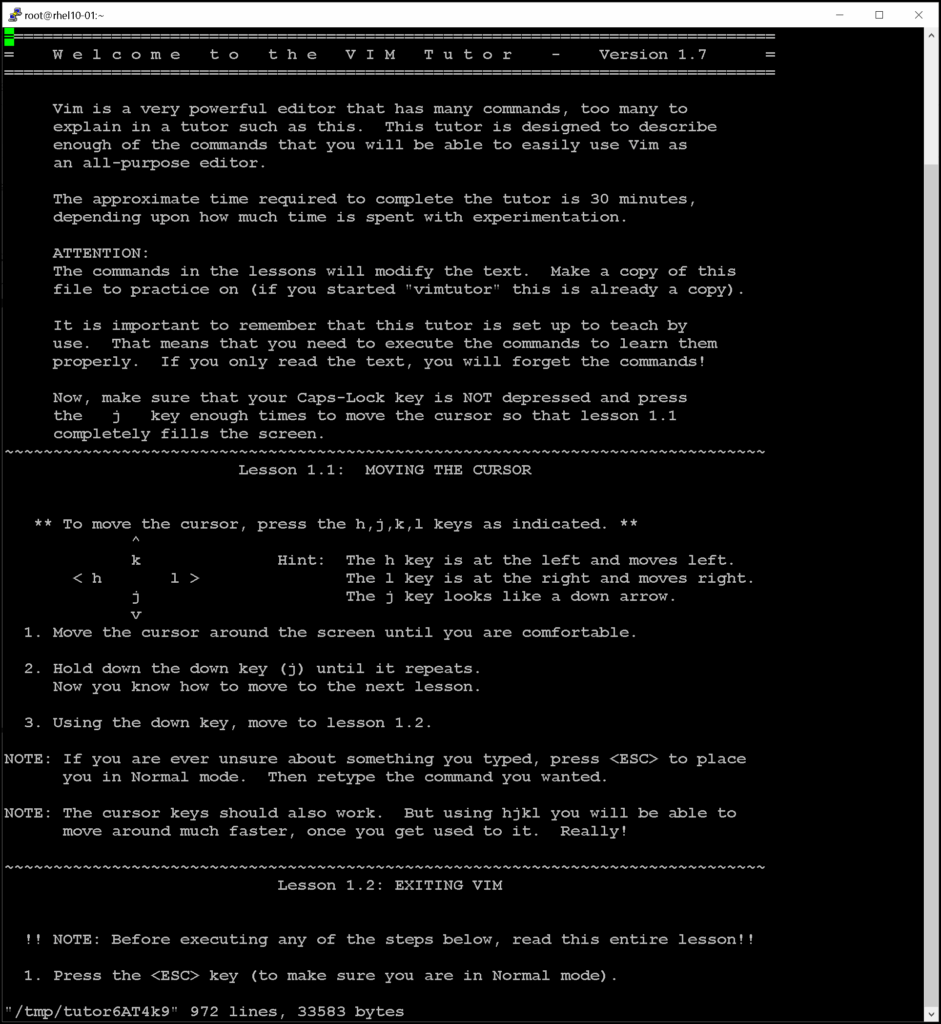 Edit Text Files from the Command Line on RHEL - DPC Virtual Tips